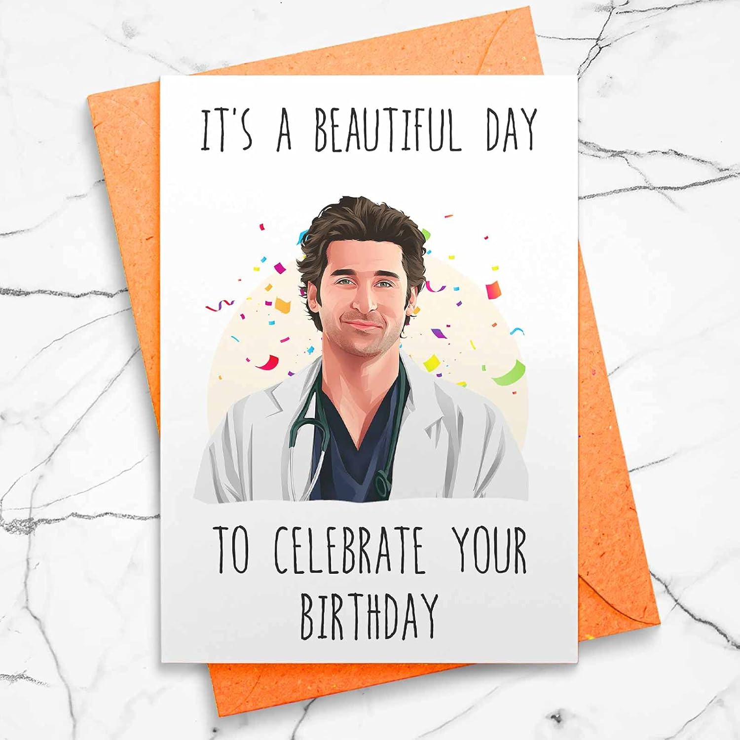 Amazon.com: Derek Shepherd Grey's Anatomy Birthday Card - It's a ...