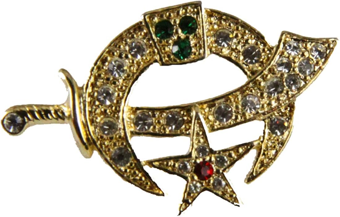 Amazon.com: 6030727 Shrine Scimitar and Crescent Star Lapel Pin ...