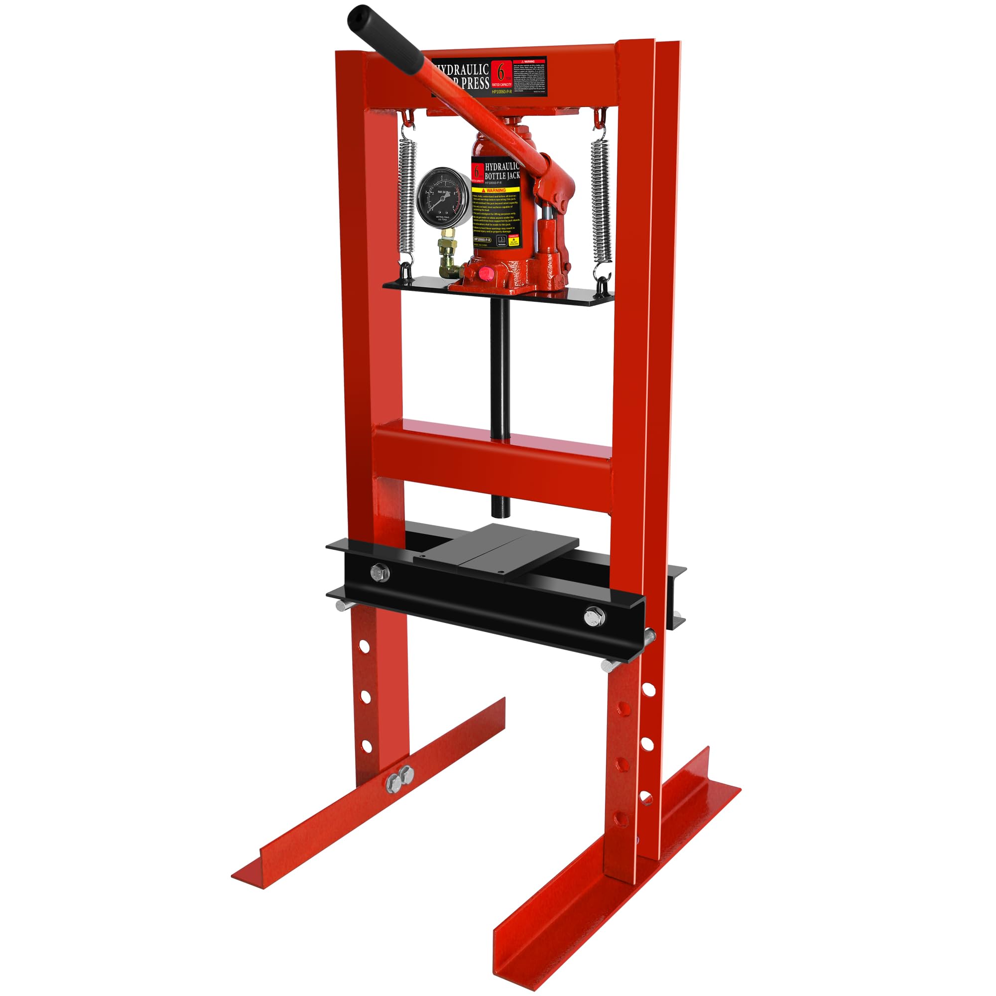 GarveeTech 12 Ton Shop Press, H-Frame Garage Floor Adjustable Hydraulic ...