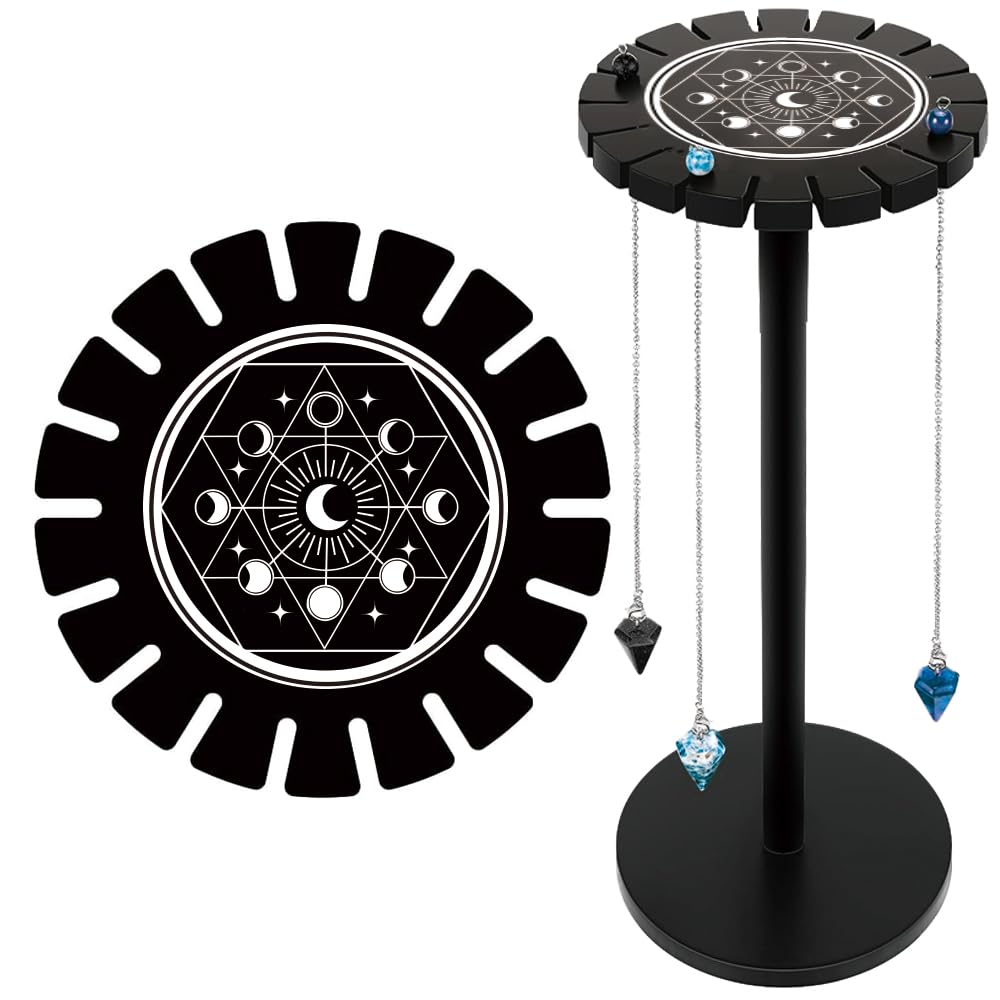 INFUNLY Pendulum Display Stand Moon Phase Crystal Display Shelf Holder ...