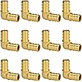Amazon.com: SUNGATOR 1/2 Inch 90 Degree Elbow PEX Fittings No Lead Brass Crimp for PEX Pipe in ...