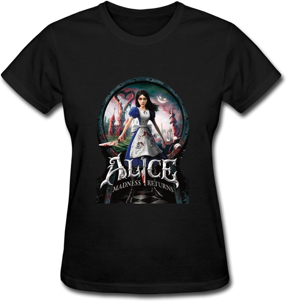 Women's Alice Madness Returns Game Costume O-neck T Shirts Size XXL ...