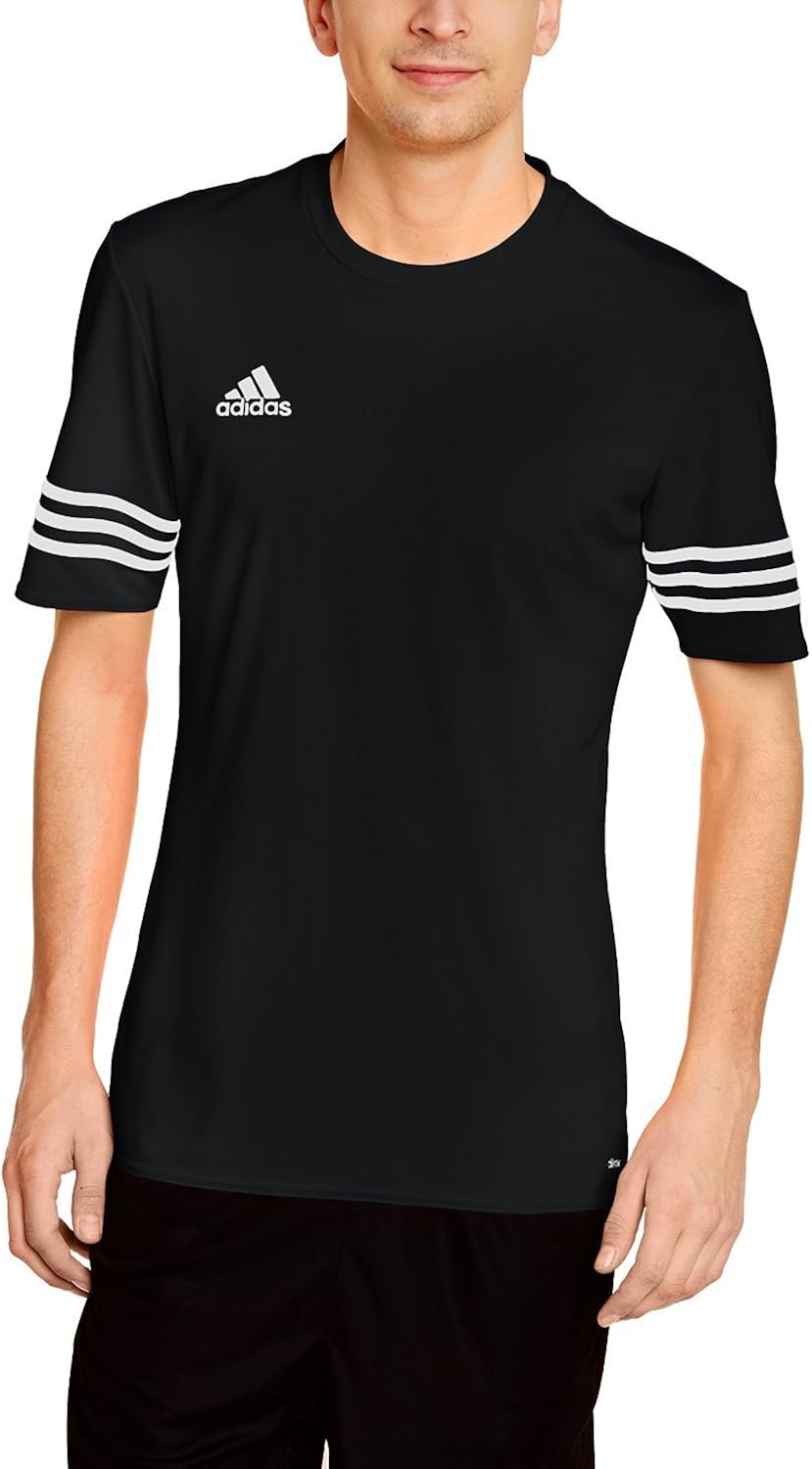 adidas Entrada Poly T-Shirt, Black/White, XL: Amazon.co.uk: Clothing