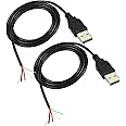 Amazon.com: XMSJSIY USB 2.0 Male 5 Pin to Bare Wire Pigtail Open End ...