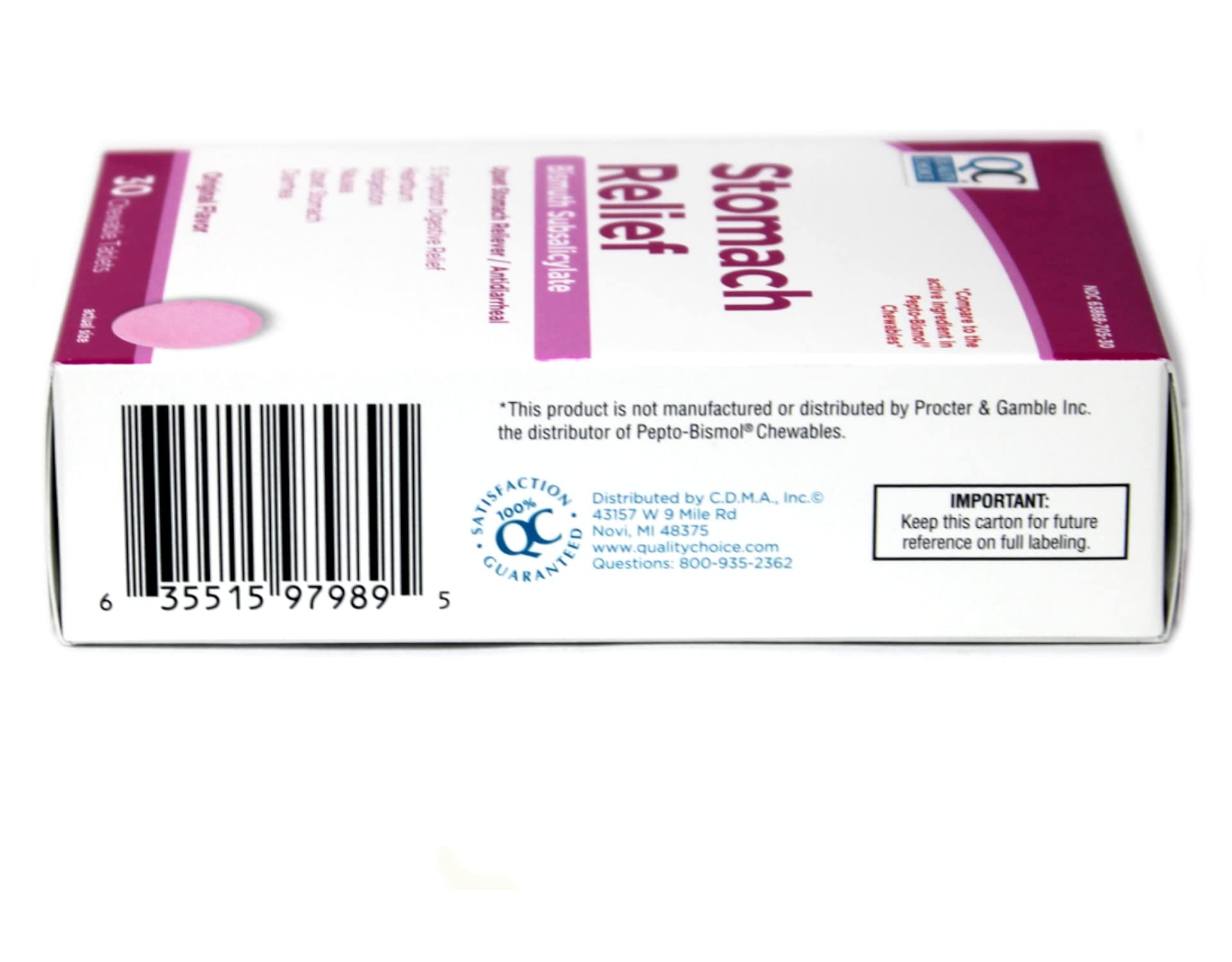Mua Quality Choice Pink-Bismuth Chewable Tablets 30 Tablets, Boxes ...