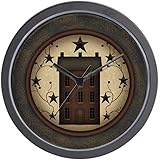 Amazon.com: Your Heart's Delight Primitive Star Wall Clock, 11-1/4-Inch ...