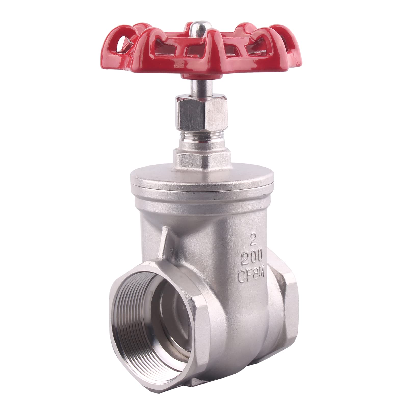 GOVALVE Heavy Duty Gate Valve - 2" NPT Stainless Steel Female x Female ...