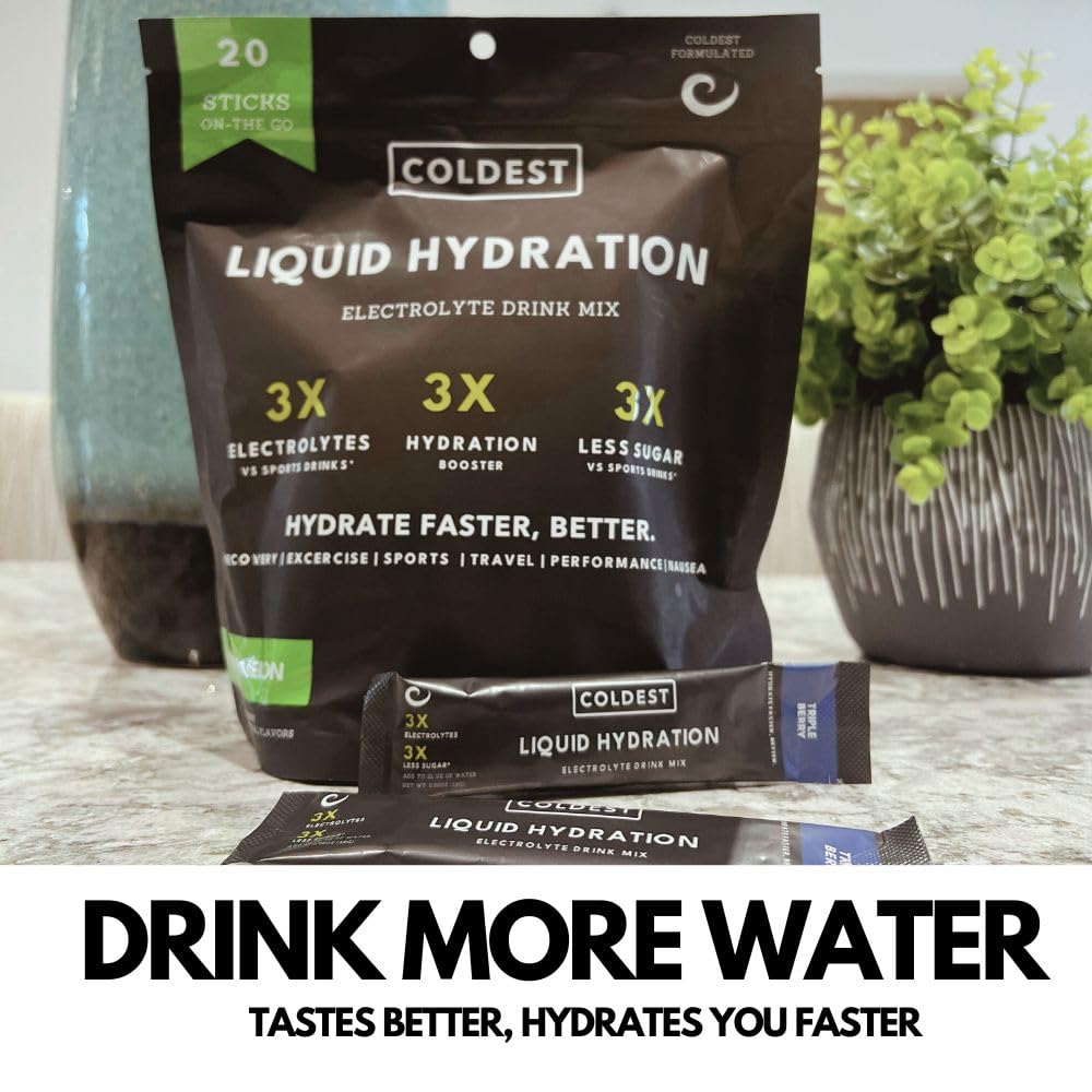 Coldest Liquid Hydration - Electrolyte Powder Packets - Electrolyte ...