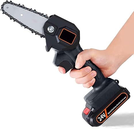 Gulito Mini Chainsaw 4-Inch Cordless Electric Protable Chainsaw with ...