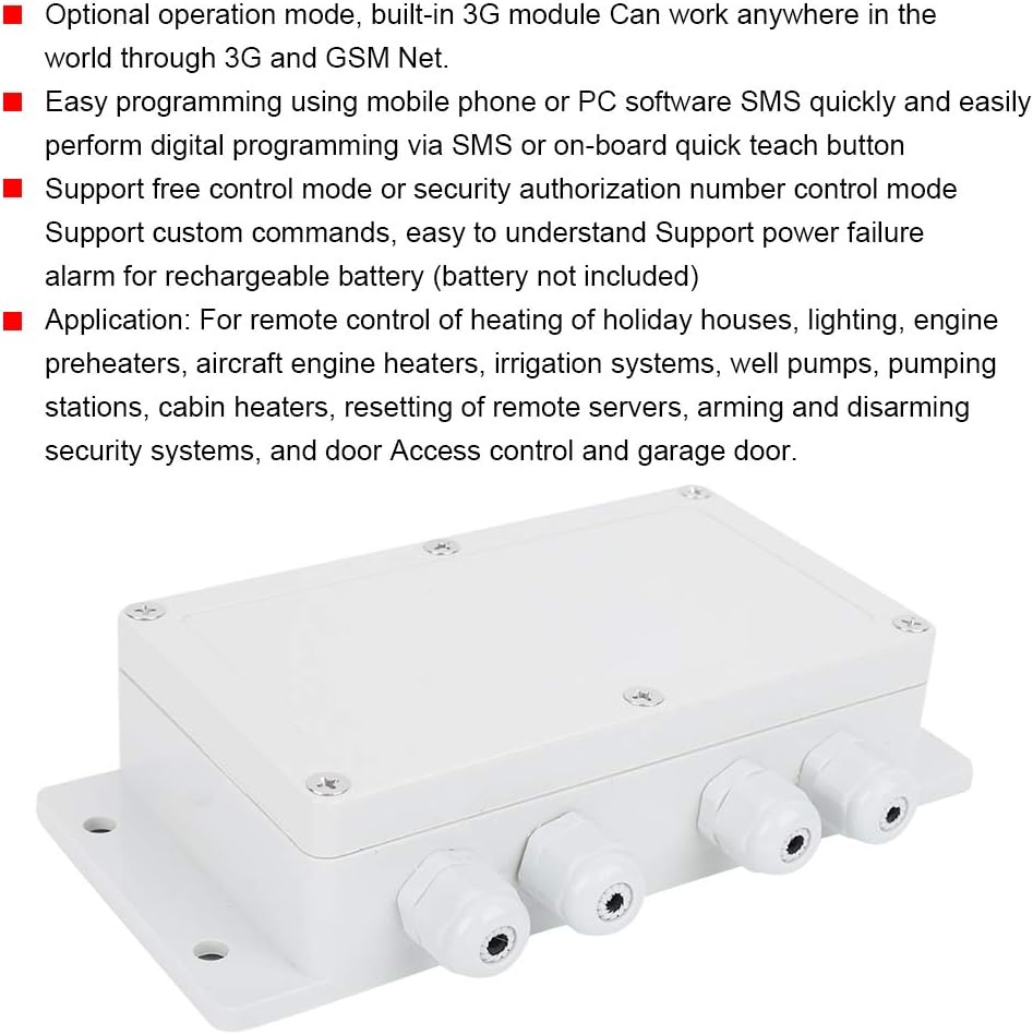 3G/GSM 6 Channel Remote Controller Garage Door Relay Switch Wireless ...