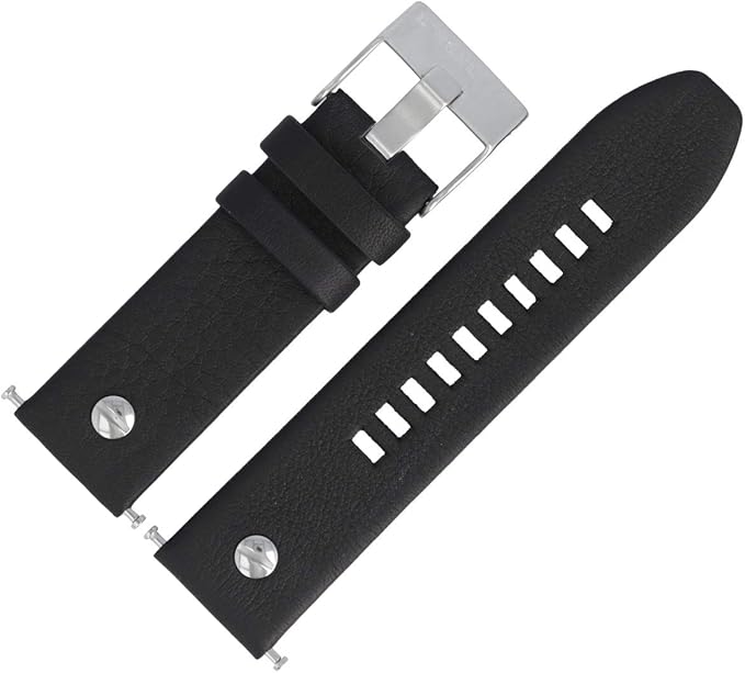 Diesel watch strap 24 mm leather black - DZ-7256: Amazon.co.uk: Watches