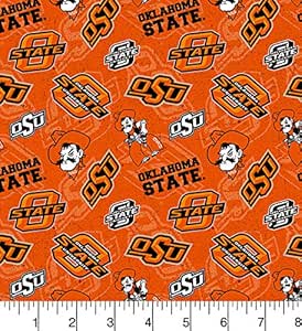 Amazon.com: Oklahoma State University Cotton Fabric with New Tone ON ...