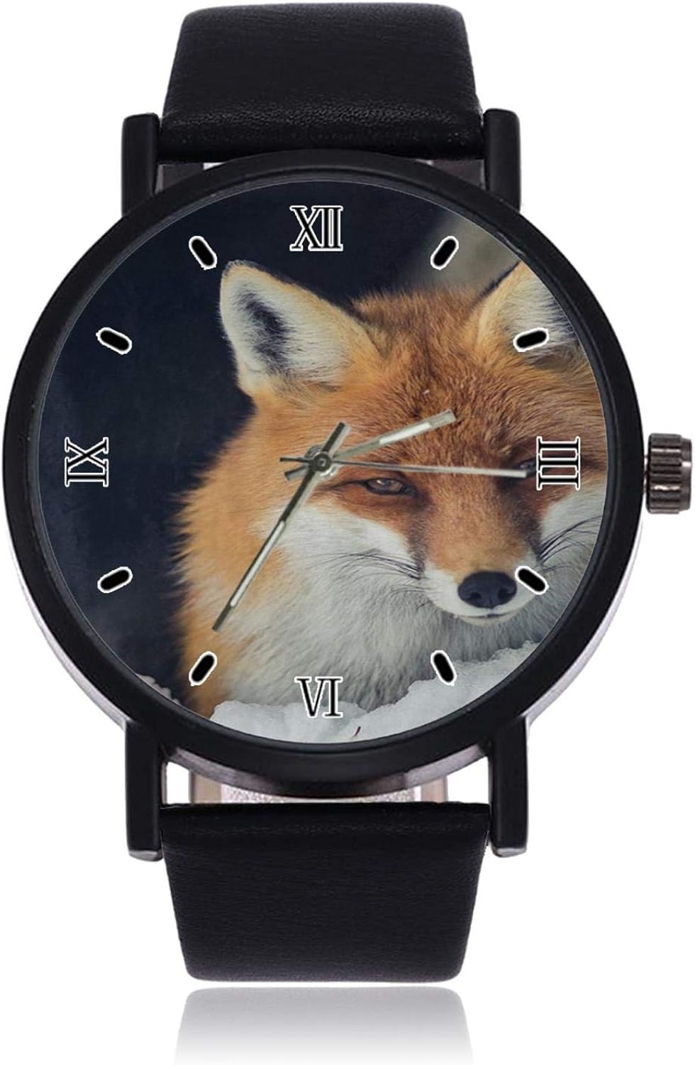 Fox in Snow Fashion Women's Wrist Watch Quartz Stainless Steel Leather ...