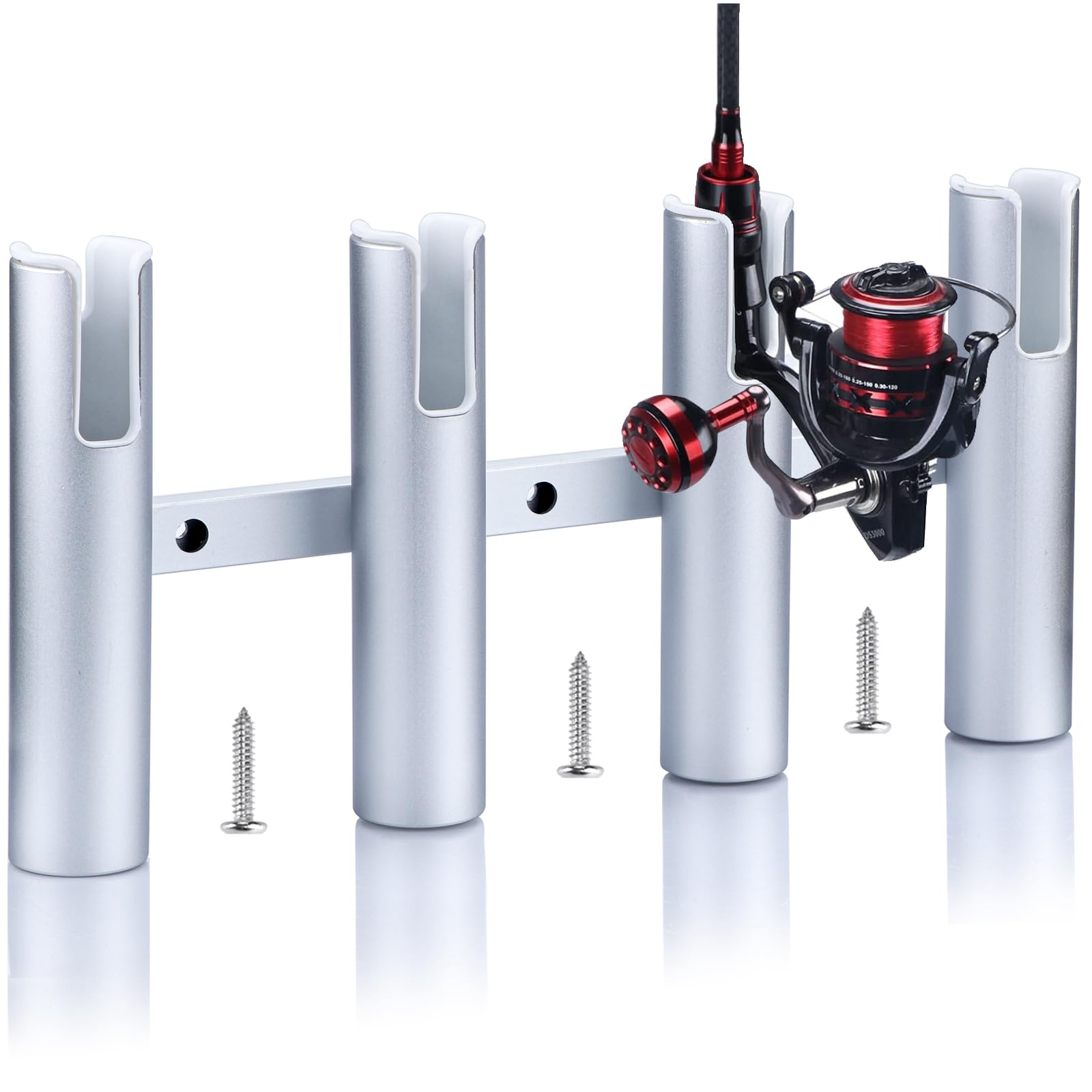 Marinebaby Fishing Rod Holder Aluminum, 3/4 Link Tube? Aluminum 4 Rod ...