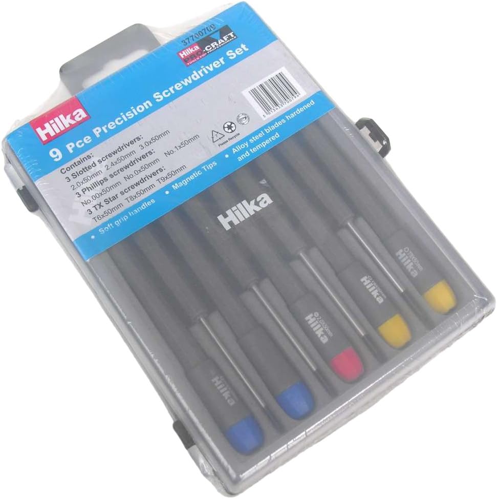 Hilka 37700709 9 PCE Precision Screwdriver Set Pro Craft – BigaMart
