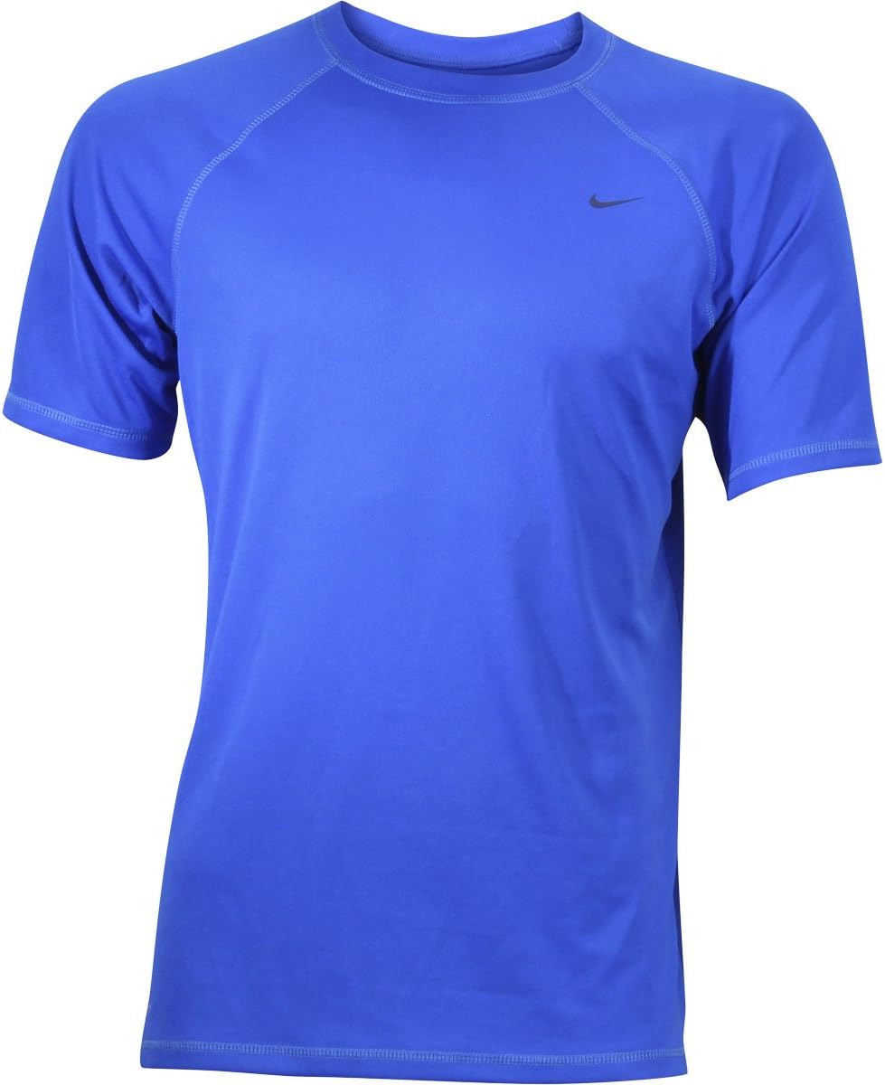 Nike Swim Men's Rash Guard Solid Shirt Hiper Cobalt Large Blue: Buy ...