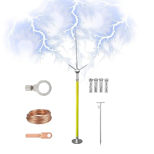 Lightning Rod, Insulated Lightning Rod Kit Lightning Rods for House ...