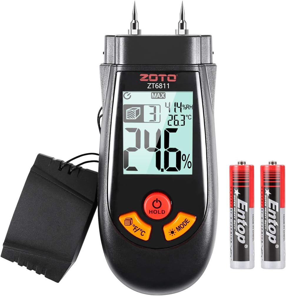 Walls and Carpet Ceilings Digital Water Leak Detector with Large LCD ...
