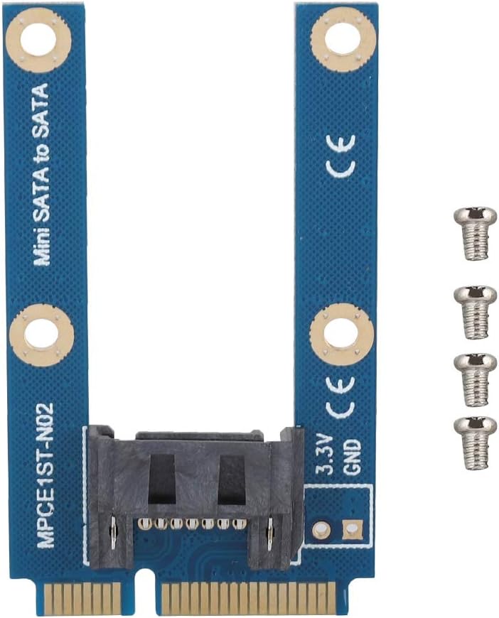 mSATA to SATA Adapter Card, Mini SATA to 7pin SATA MPCIe Expansion ...