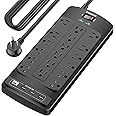 Amazon.com: 18 Outlets Surge Protector Power Strip - 20 Feet Flat Plug ...