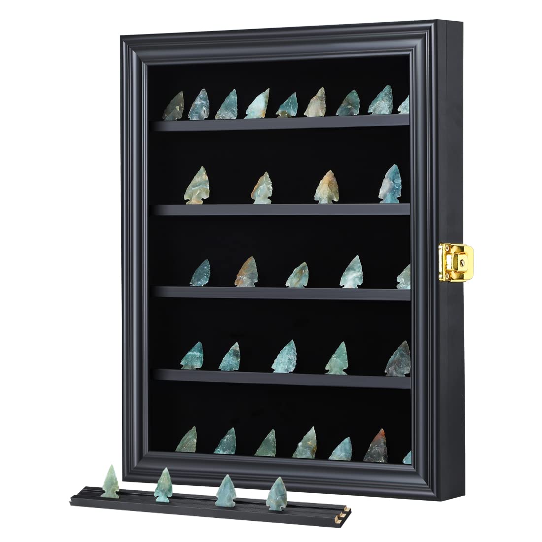 KCRasan Arrowhead Display Case Native American Arrowhead Shadow Box ...