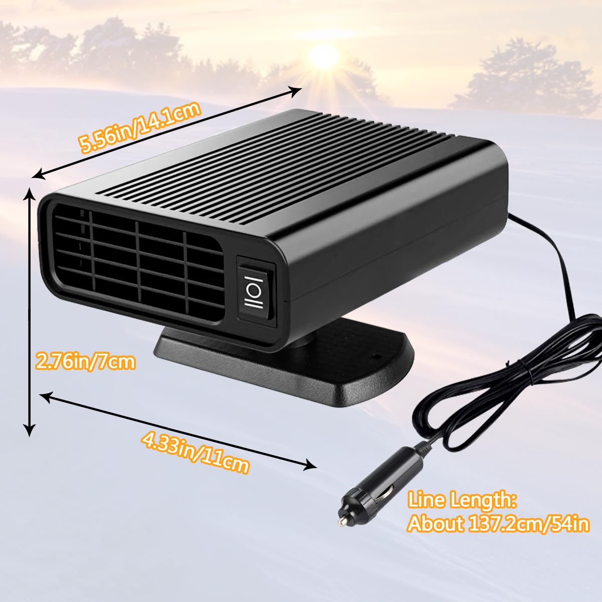 Portable Car Heater -2025 New Upgrade Car Heaters for Vehicle, 12V 150W ...