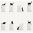 Amazon.com: Funcoo Wall Sticker, 8 pcs Cute Cat Design Light Switch ...