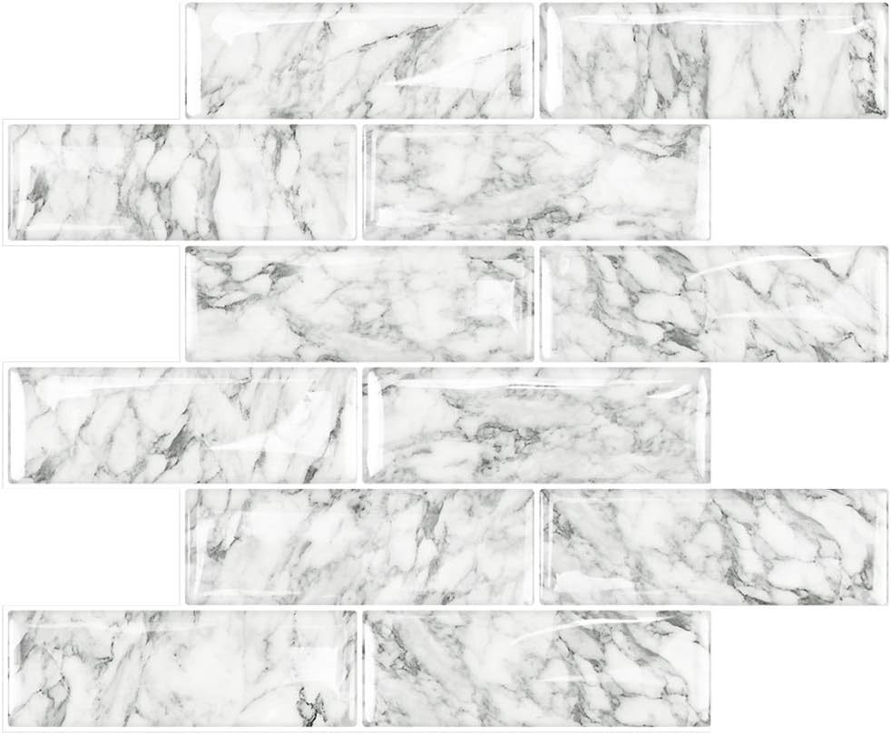 STICKGOO 3D Tile Stickers, Peel and Stick Subway Tile Backsplash, Stick ...