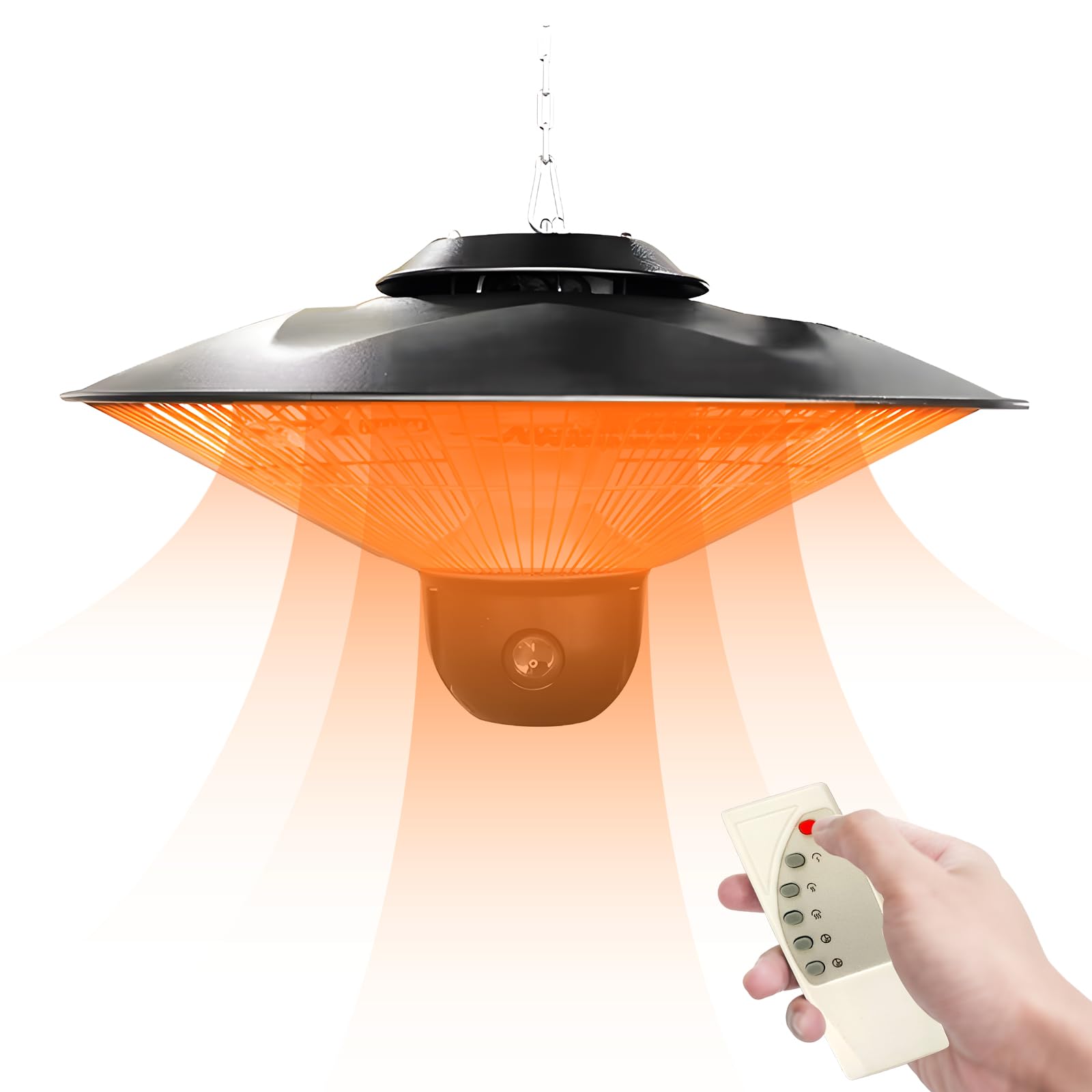 Homegroove Hanging Patio Heater, 1500W Ceiling Electric Heater with ...