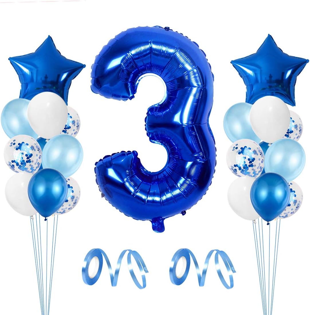 Boy Balloons Birthday Decorations, Happy 0th Birthday Balloons Foil ...