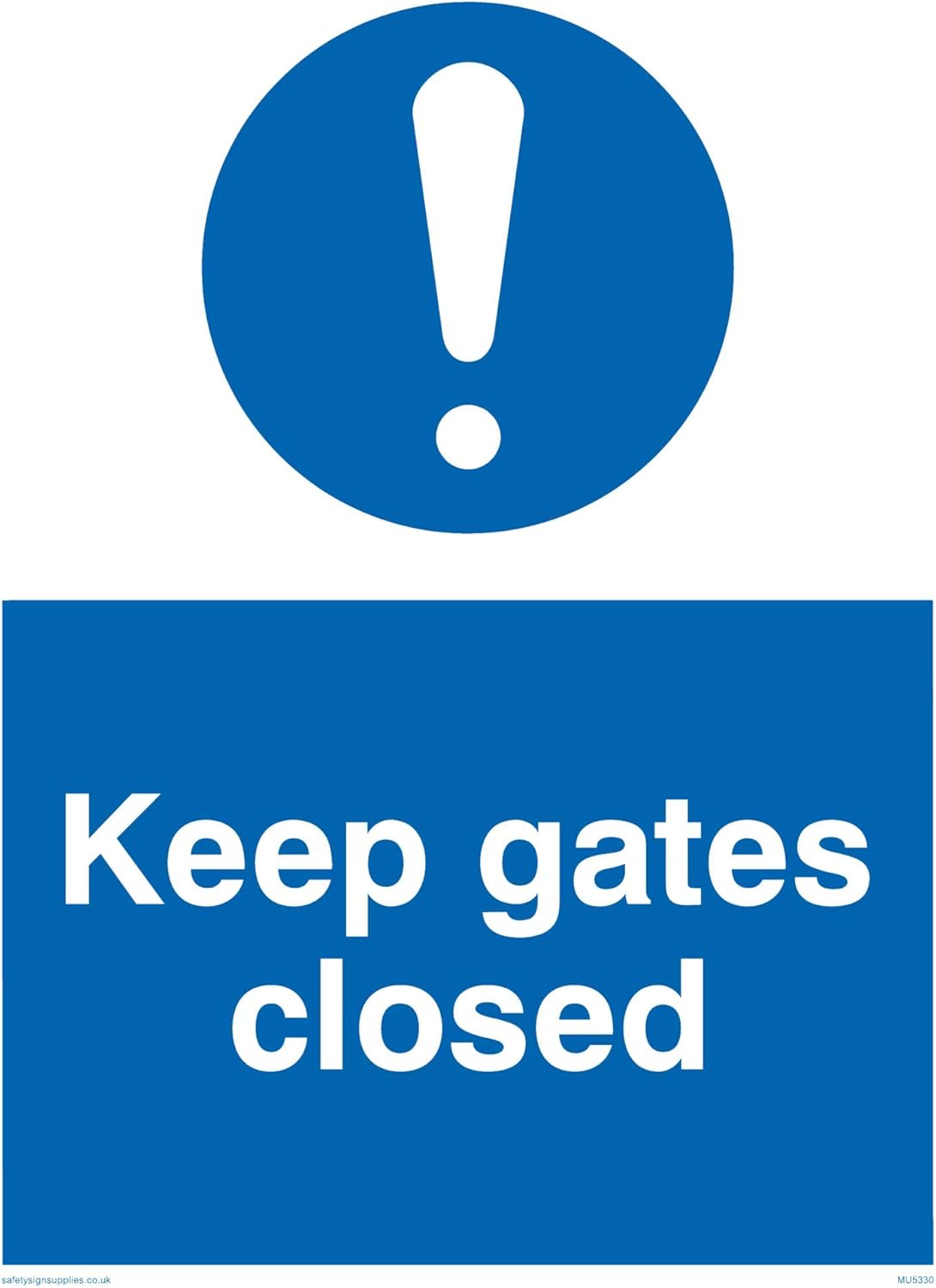 Viking Signs MU5330-A5P-V”Keep Gates Closed” Sign, Vinyl, 200 mm H x ...