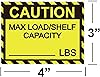 Remarkable Pallet Rack Capacity Label,3×4 Inch Caution MAX LoadShelf ...