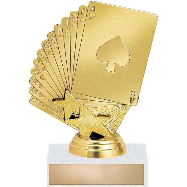 And Trophies Custom Engraved Cribbage Trophy - 6x6 Inch Marble Plaque ...