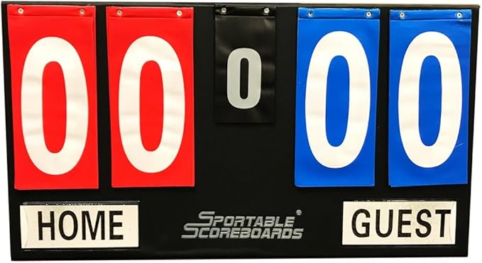 Amazon.com : Sportable Scoreboards Portable Tabletop Flip Scoreboard ...