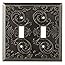 allen + roth 2-Gang Antique Brass Combination Metal Wall Plate- 0140798 ...