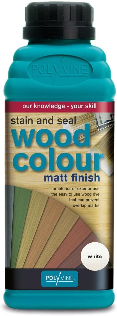Polyvine Water Based White Wood Stain and Sealer 500ml - Household Wood ...