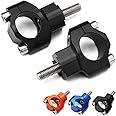Amazon.com: JFG RACING Black 1 1/8" 28mm CNC Aluminum HandleBar Fat Bar Risers Mounts Clamps For ...