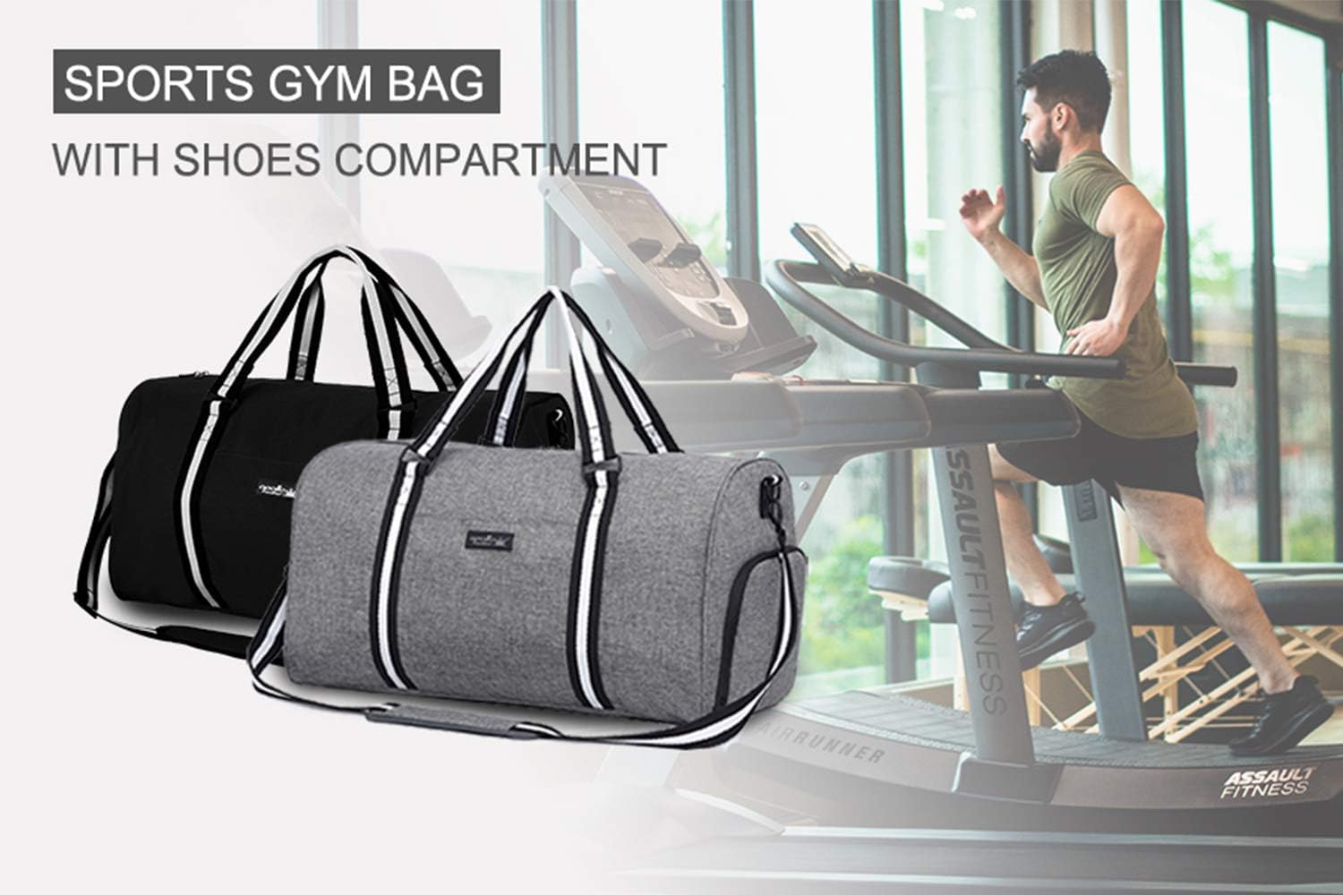 apollo walker Water Resistant Sports Gym Duffle Bag with Shoes ...