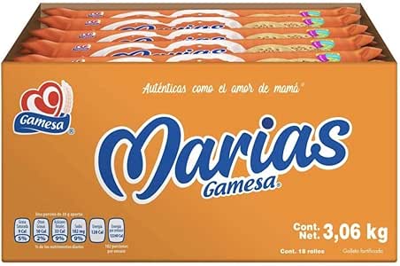 GALLETAS MARIAS GAMESA CAJA GRANDE 20 PIEZAS DE 170 C/U TOTAL 3.06 ...