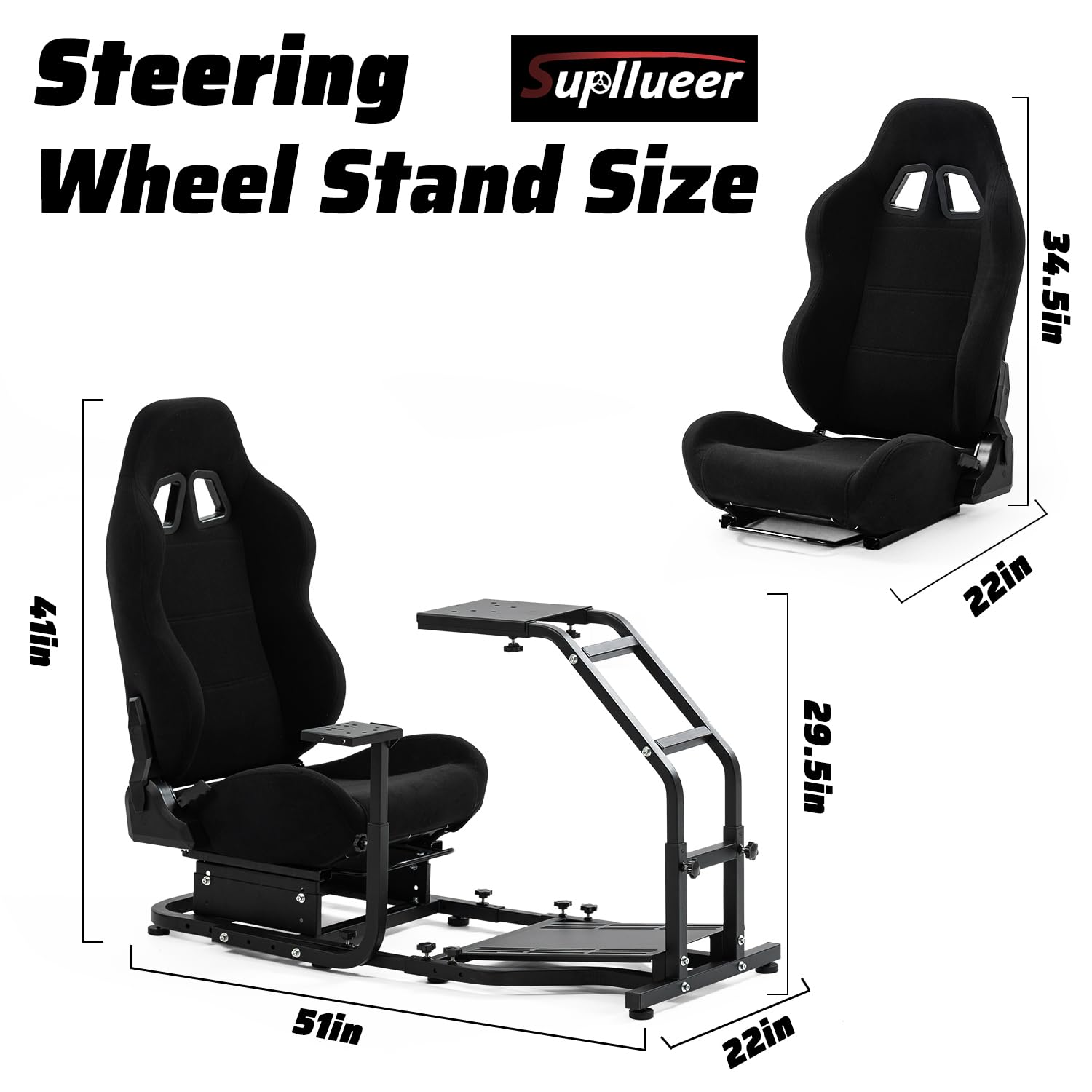 Mua Supllueer Racing Simulator Cockpit with Black Racing Seat Fit for ...