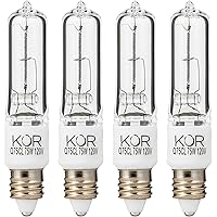 (Pack of 4) Q75CL/MC - 75 Watt JD T4 E11 Mini Candelabra Base 120V Clear Light Bulbs - - Amazon.com