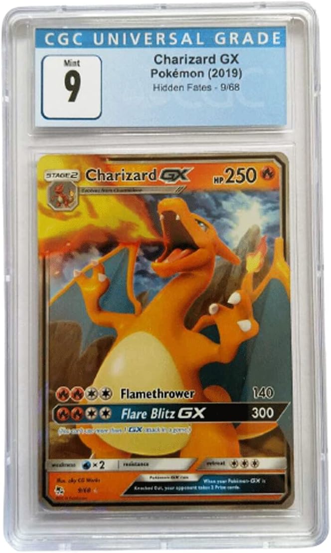 CGC 9 Pokemon Charizard GX 9/68 Non Holo Hidden Fates + Extra ...