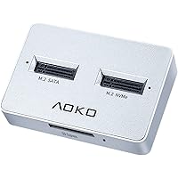 Amazon.com: M.2 SATA NVMe Docking Station with SD Express Card Reader Adapter, AOKO M.2 SSD & SD ...