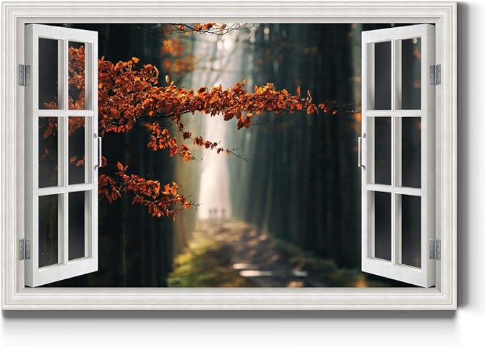 Canvas Wall Art, Open Window View, Vacation Gift, Imagination Art ...