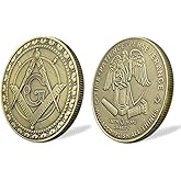 Amazon.com: Glamtune 3D Design Masonic Challenge Coin Freemasons Master ...