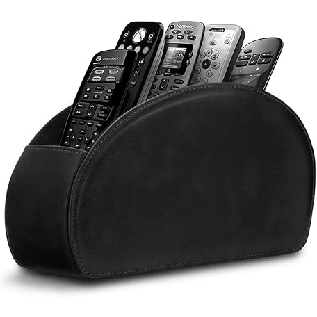 Mua Leather Remote Control Holder with 5 Compartments TV Remote Caddy ...