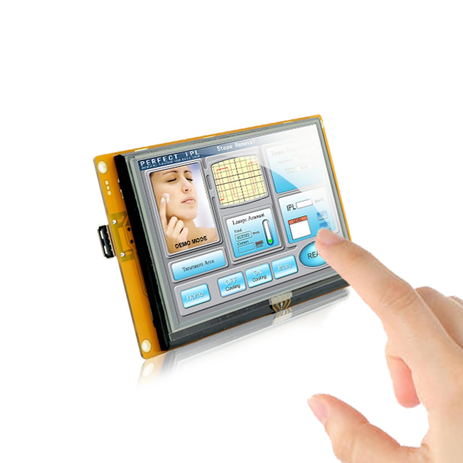 SCBRHMI 4.3 Inch Intelligent LCD HMI Serial Display Module with Program + Touch Screen + Free ...
