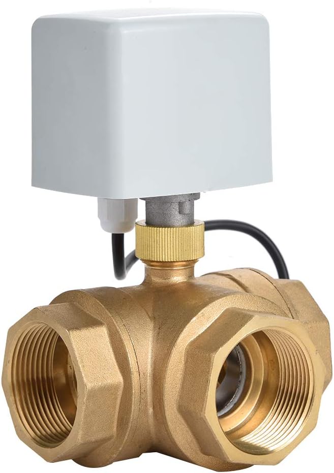 Ball Valve AC 220V T DN40 G1-1/2″ Type Brass Motorized Ball Water ...