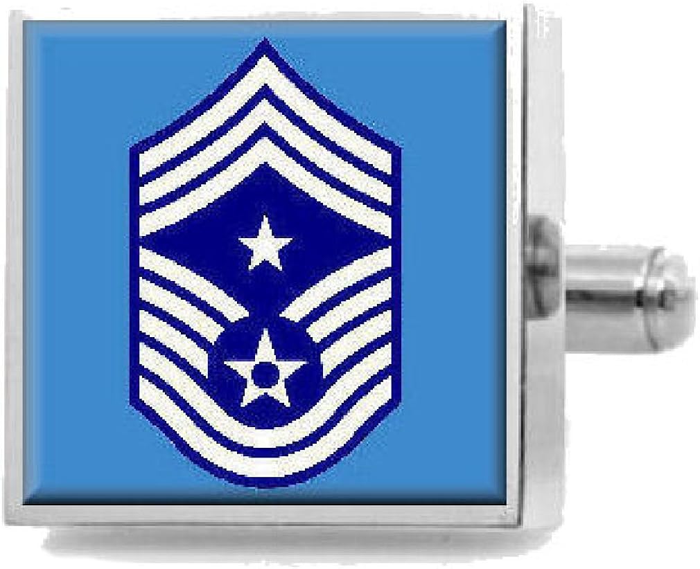 Amazon.com: Sterling Engraved Cufflinks U.S Air Force Command Chief ...