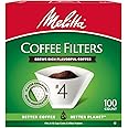 Amazon.com: Melitta #4 Cone Coffee Filters, White, 100 Count (Pack of 6 ...